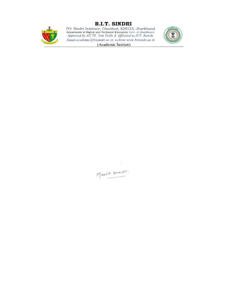 VC Seat Confirmation Notice BIT Sindri Copy (1) | PDF
