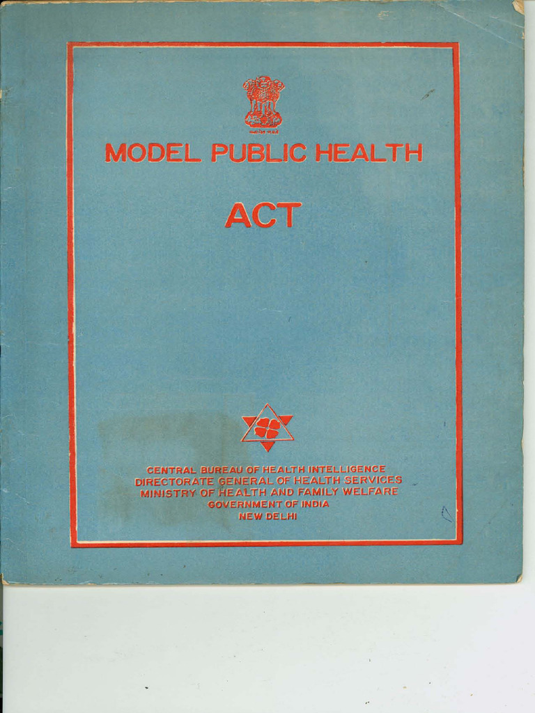 Draft Model Pubilc Health Act (1) | PDF
