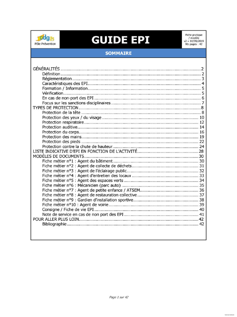 Guide Des EPI | PDF