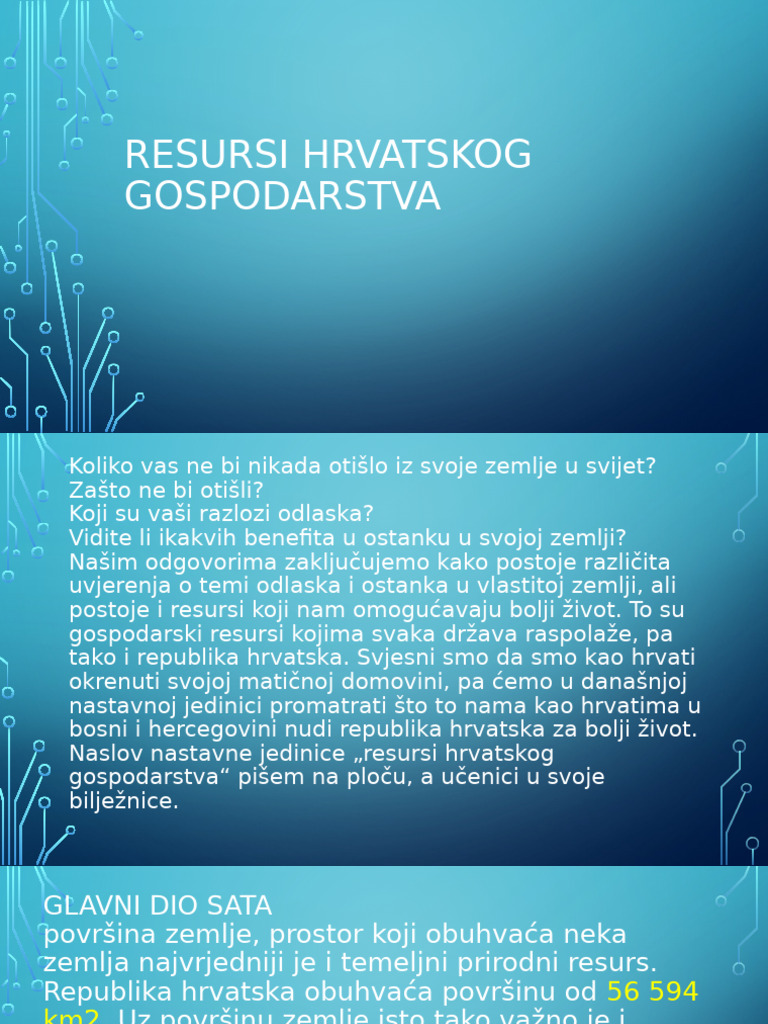 Resursi Hrvatskog Gospodarstva | PDF