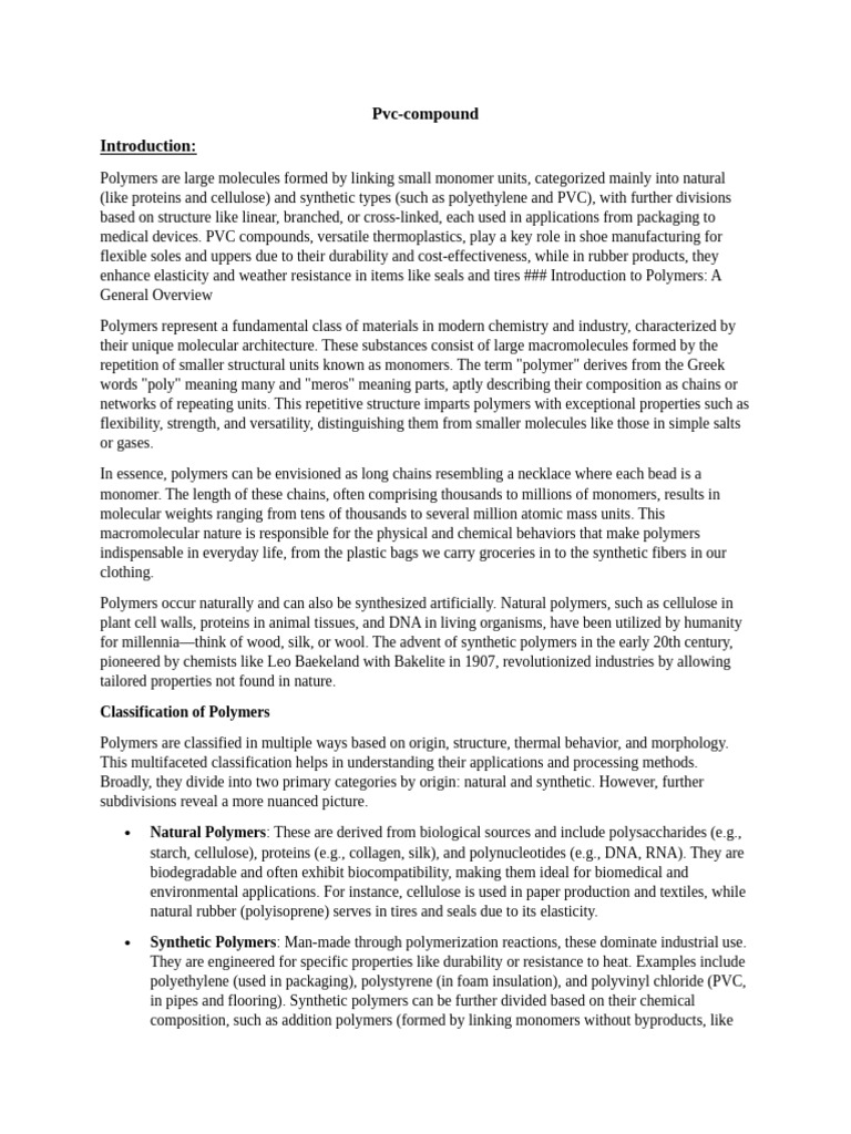 Pvc | PDF | Polymers | Plastic