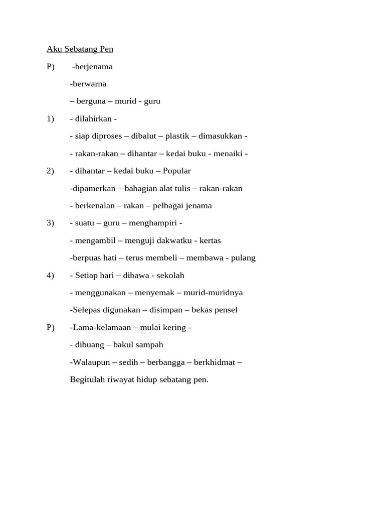 Aku Sebatang Pen Pdf