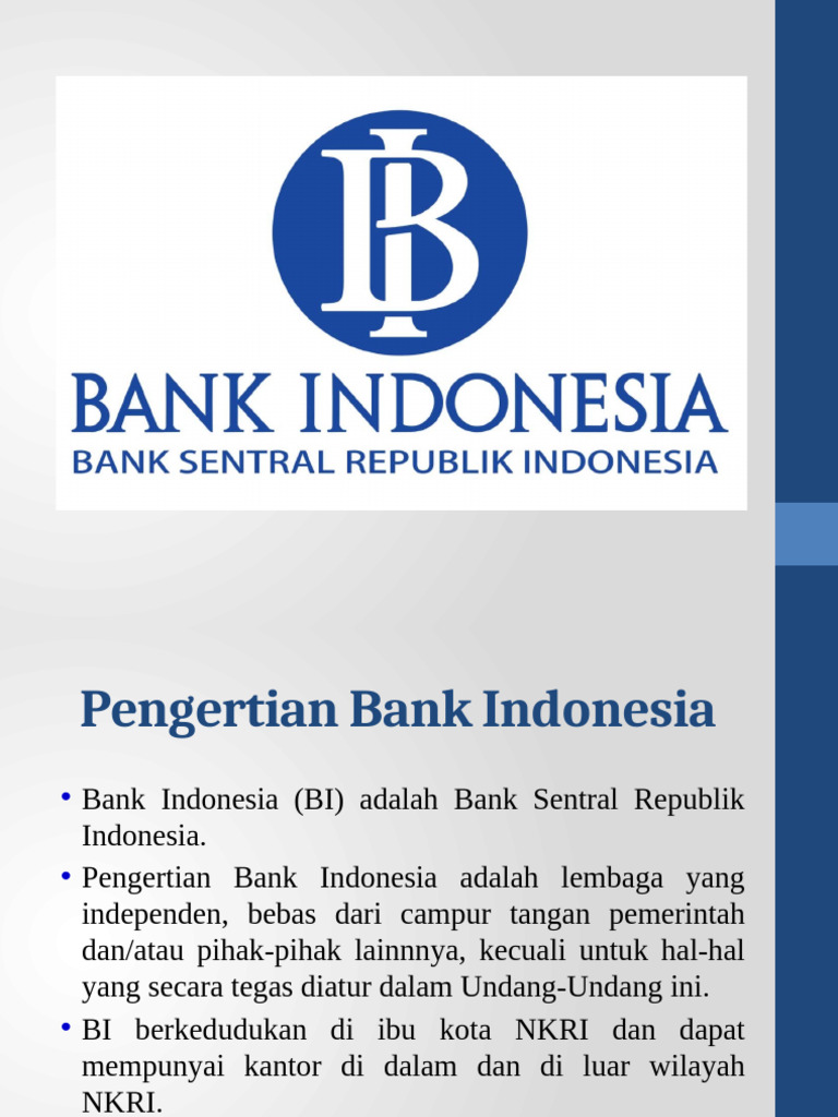Minggu 6 Bab Vi Bank Indonesia Dan Ojk 06 | PDF
