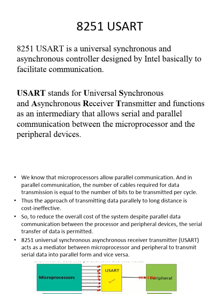 8251 USART | PDF | Central Processing Unit | Data Transmission