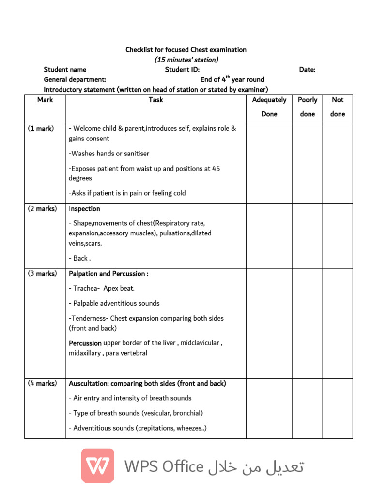 Chest Sheet | PDF