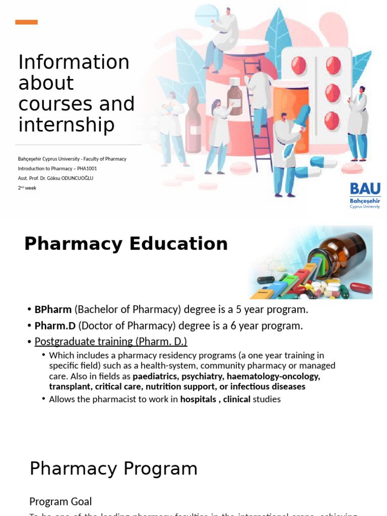 Pharmacy Courses and Internship Overview | PDF | Pharmacy | Pharmacology