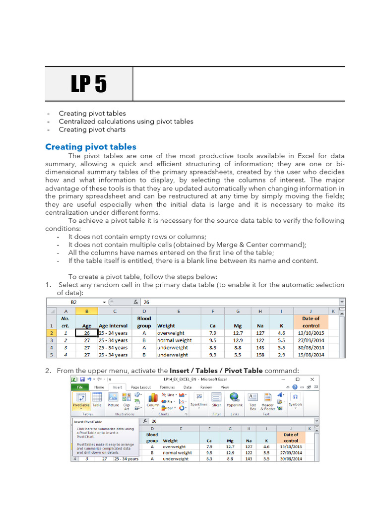 LP 5 EXCEL EN 2024 - EXERCISES | PDF | Spreadsheet | Histogram