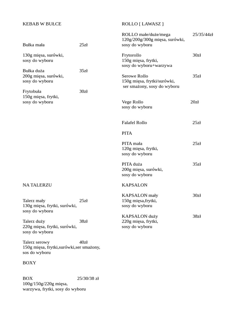 Menu Hallo | PDF