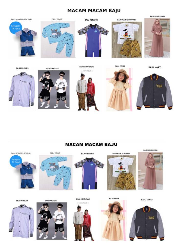 Gambar Macam Baju All | PDF