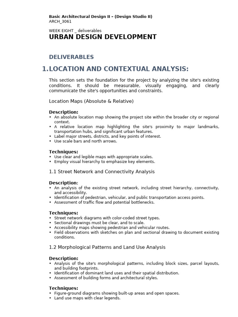 Urban Design Development Deliverables | PDF | Swot Analysis | Map