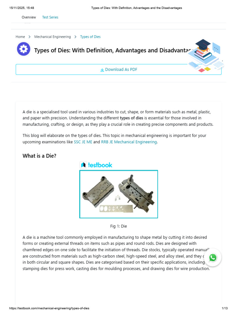 Types of Dies - With Definition, Advantages and The Disadvantages-1-3 ...
