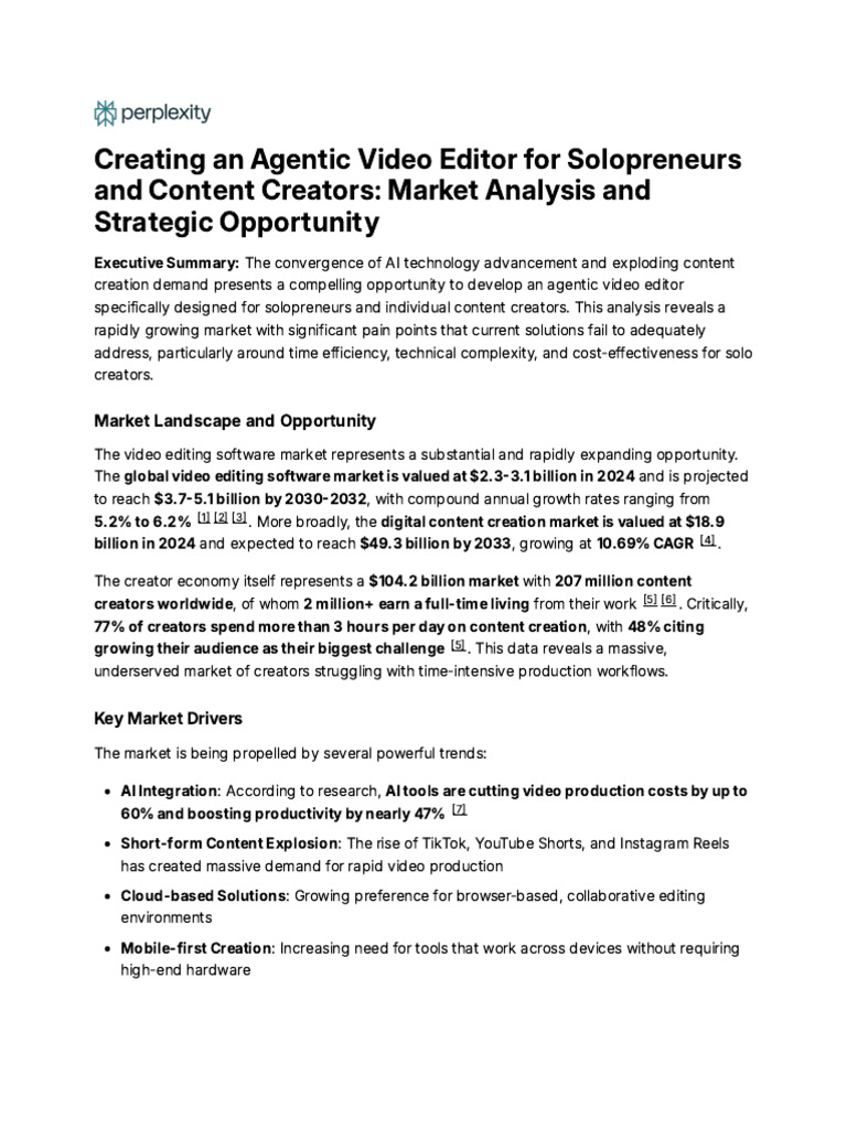 Agentic Video Editor for Solopreneurs | PDF | Cloud Computing | Program ...