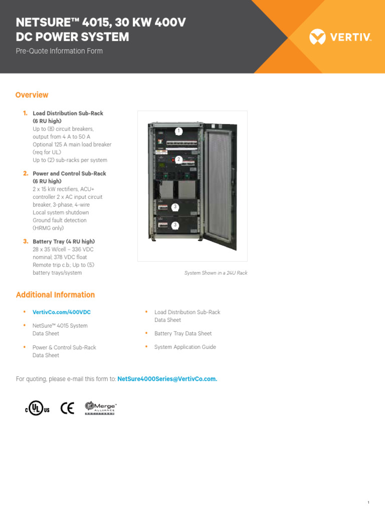 NetSure 4015 DC Power System Form | PDF | Electrical Equipment ...