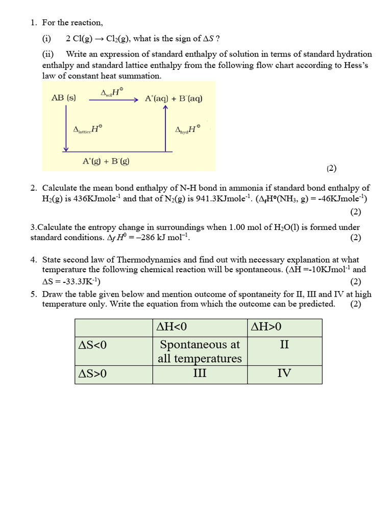 Thermodynamics and Entropy Calculations | PDF