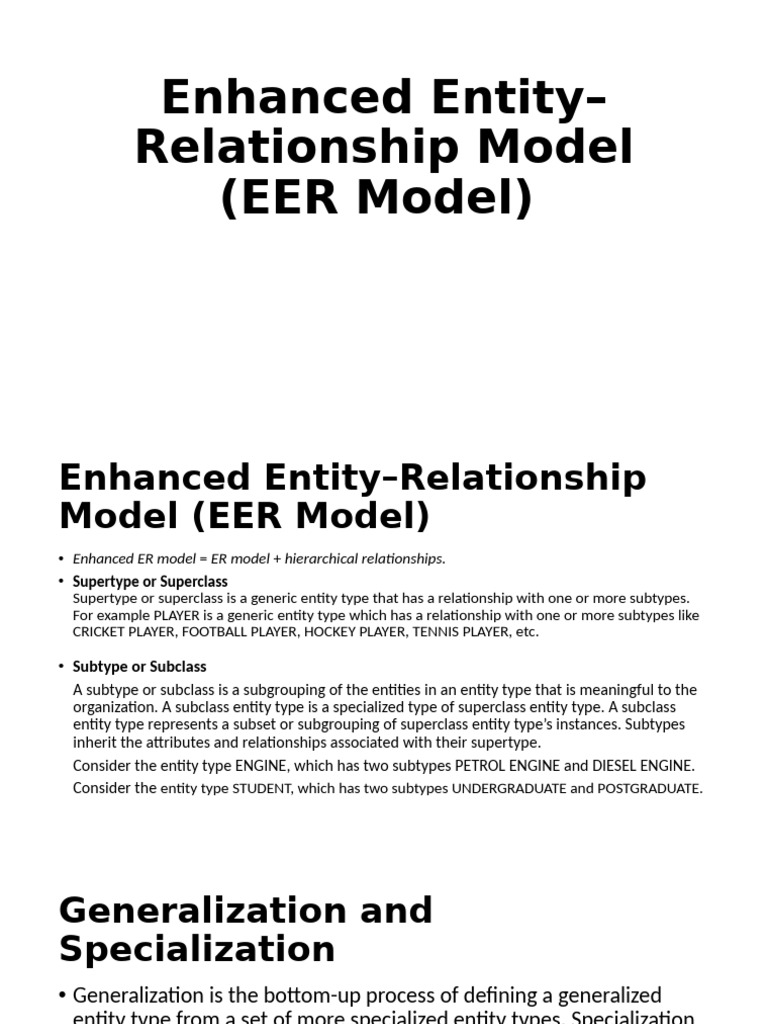Week 5 Enhanced ER Model-2 | PDF