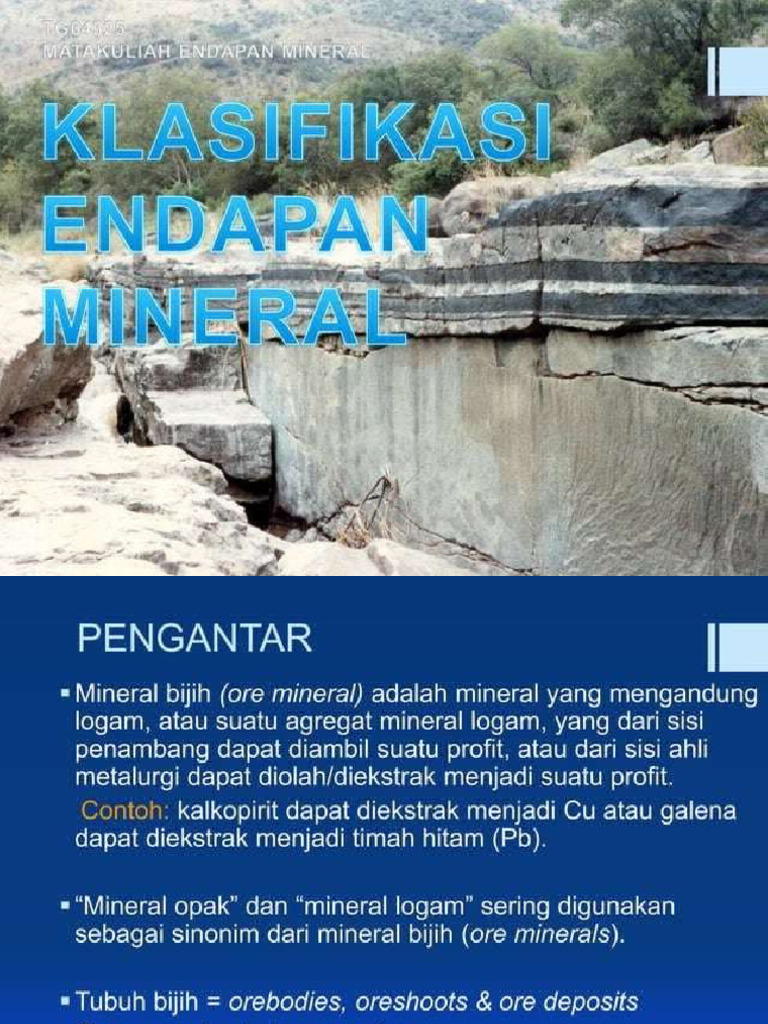 Klasifikasi Endapan Mineral | PDF