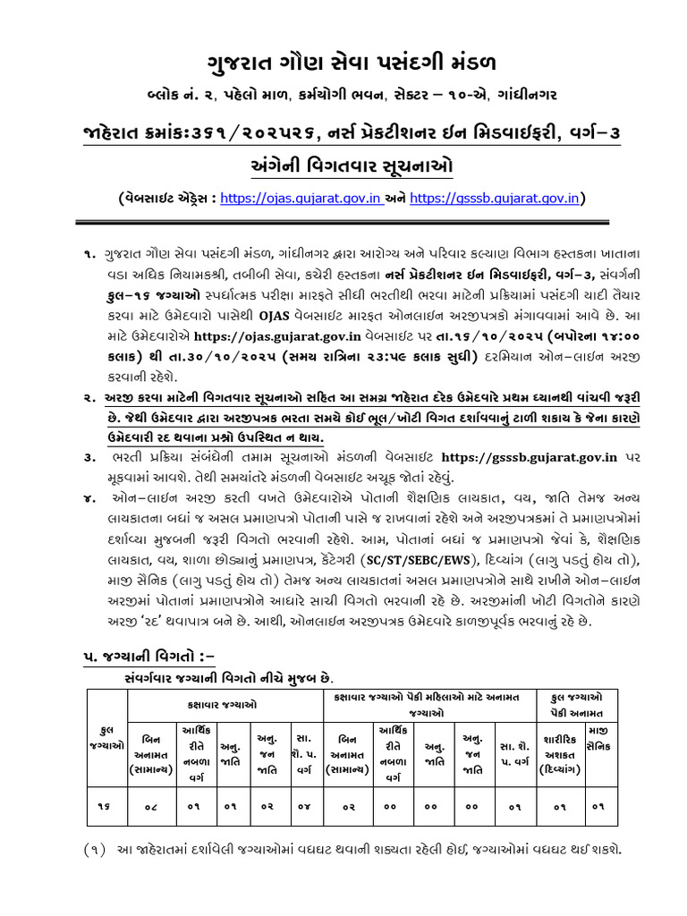 GSSSB 202526 361 | PDF