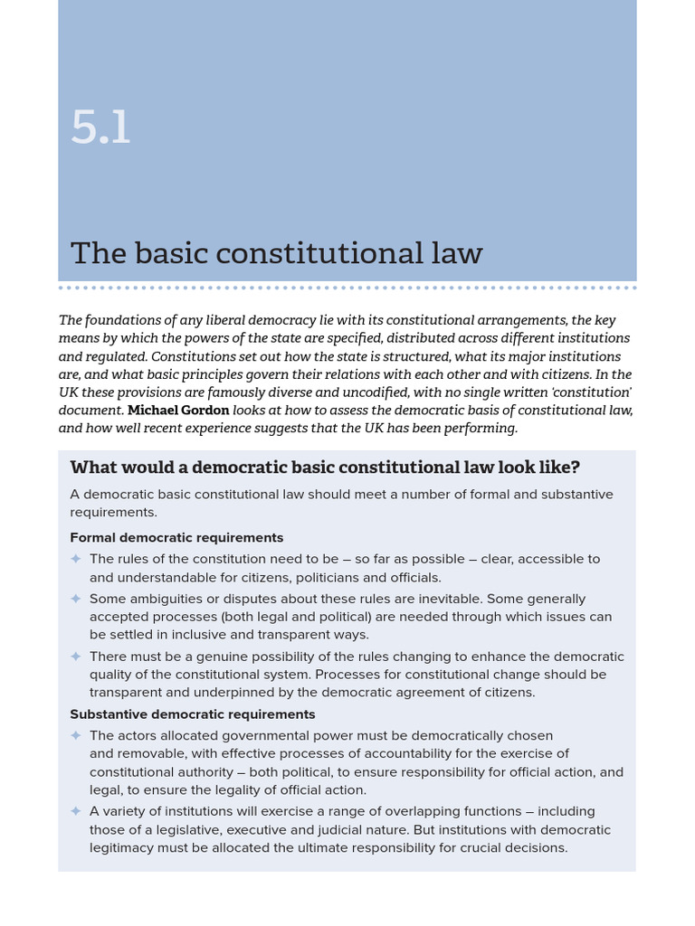Democratic Principles of Constitutional Law | PDF | Brexit | Constitution