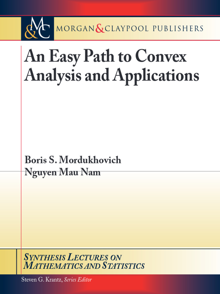 Easy Guide to Convex Analysis | PDF | Mathematical Objects | Mathematical Analysis