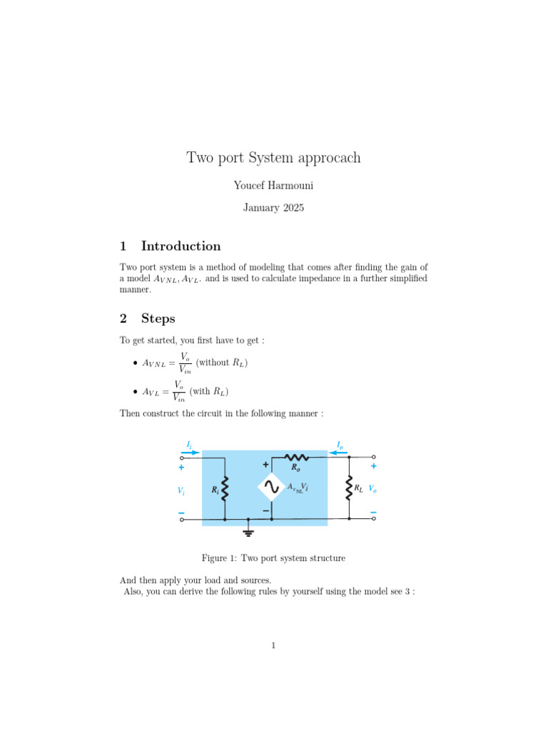 Two Port System-1 | PDF