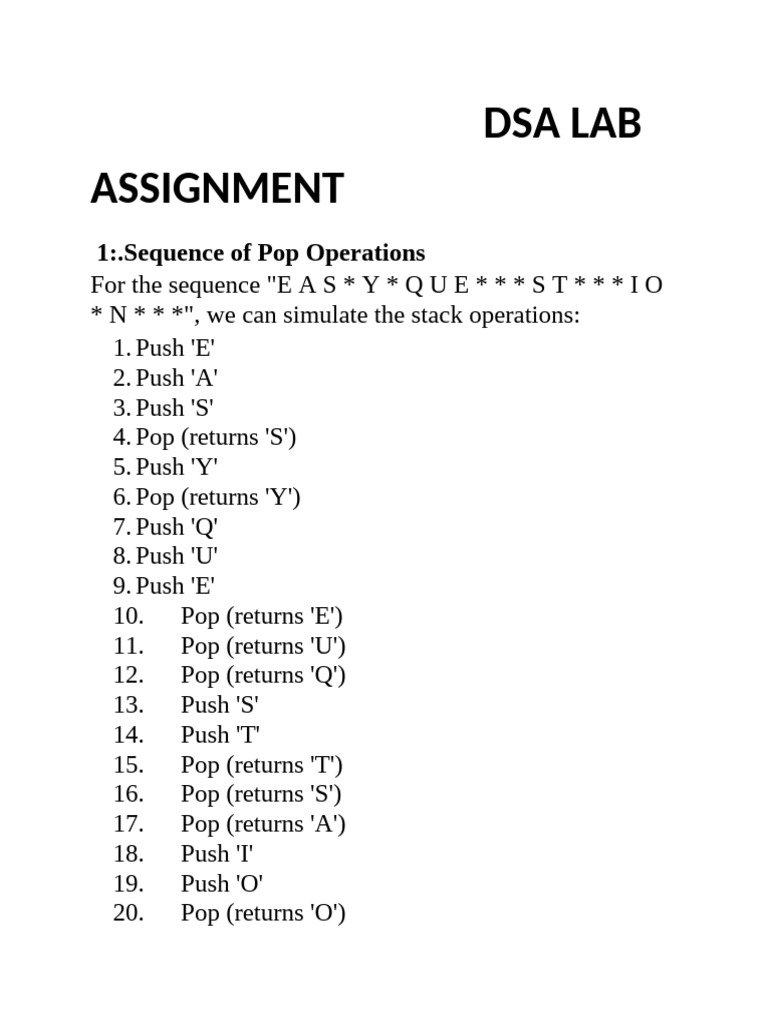 Dsa Lab Assignment | PDF