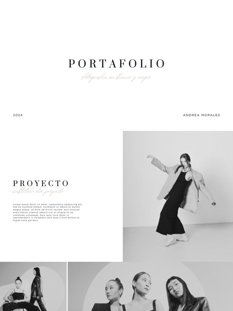 Presentación Estilo Portafolio Minimalista Moderno para Fotografía | PDF
