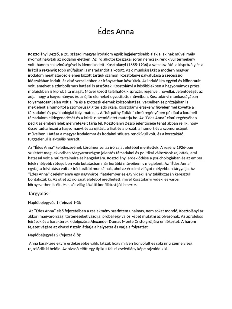 Édes Anna | PDF
