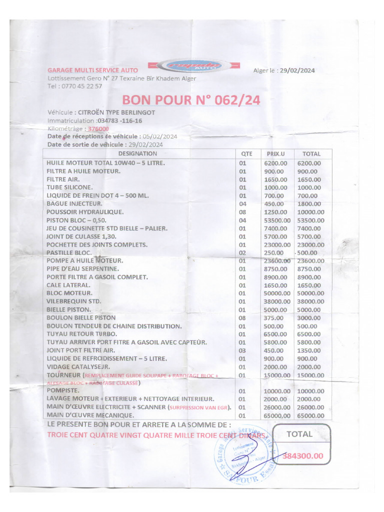 Facture Voiture | PDF