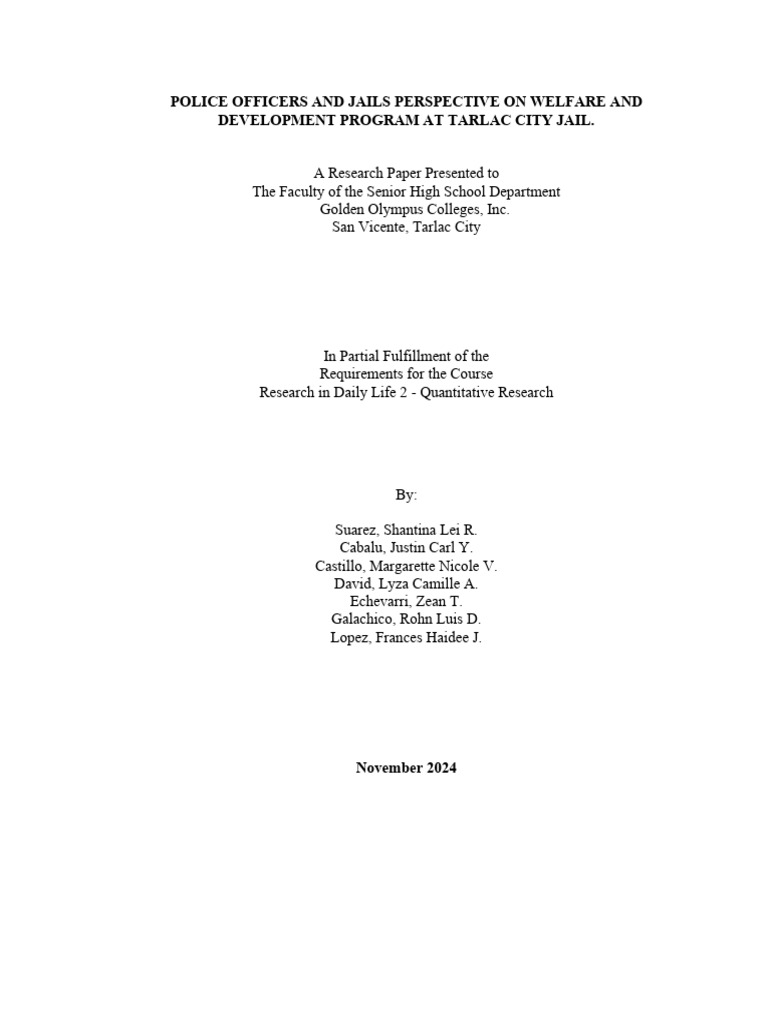 Pr2 Final Paper | PDF | Prison | Rehabilitation (Penology)
