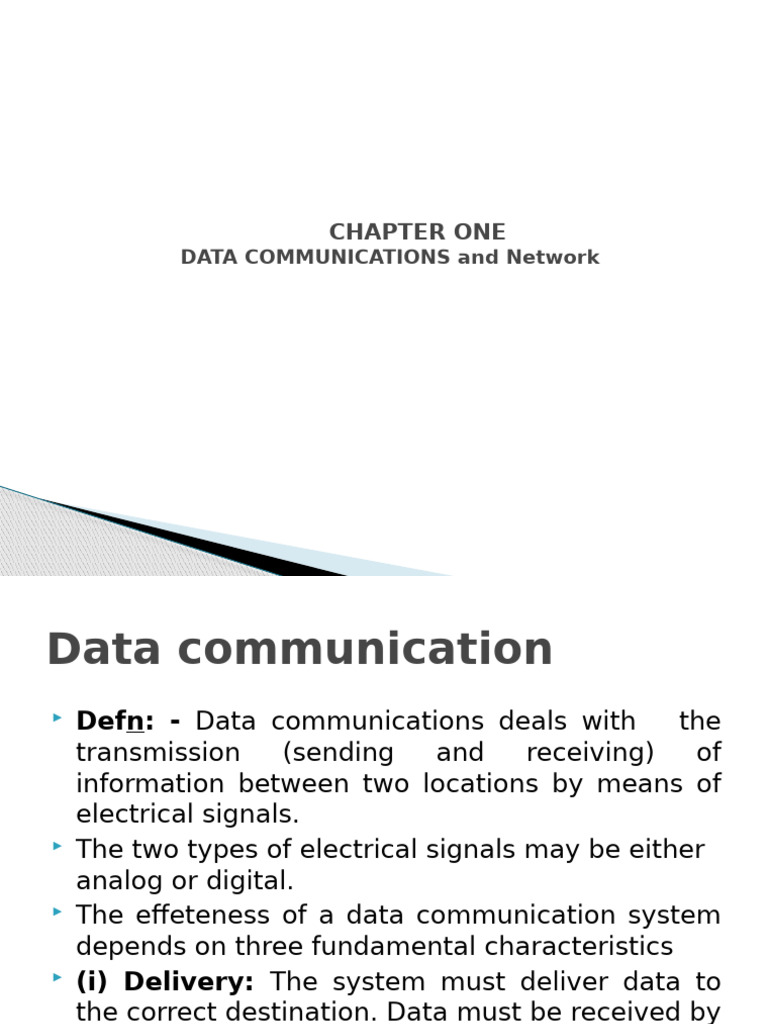Data Communications and Network Basics | PDF | Computer Network ...