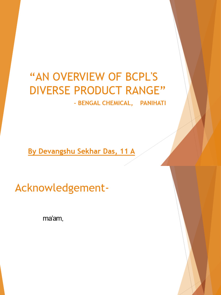Overview of BCPL Product Range | PDF