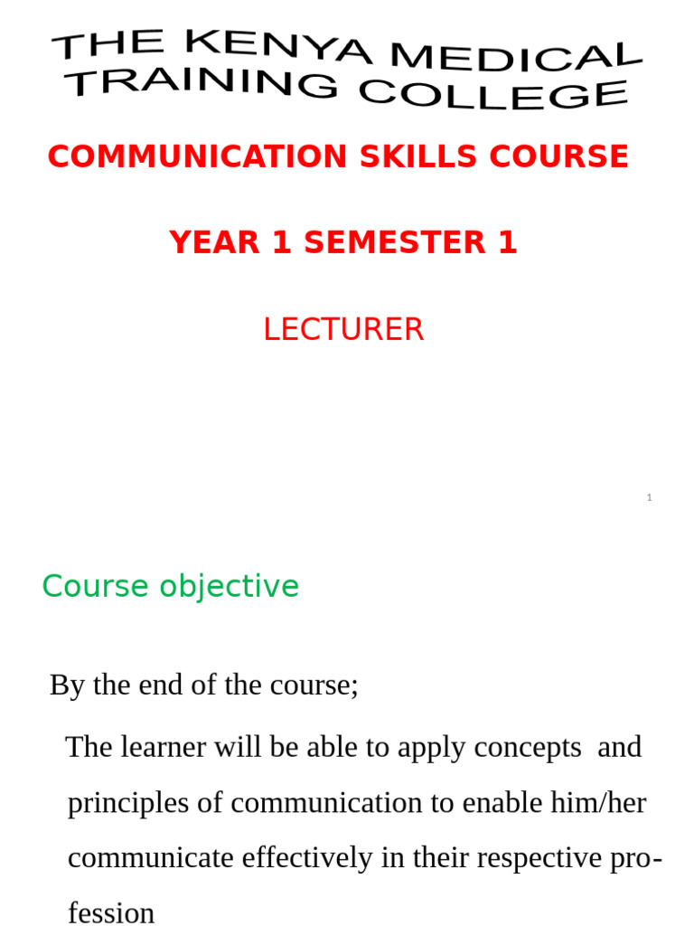 Effective Communication Skills Course | PDF | Nonverbal Communication ...