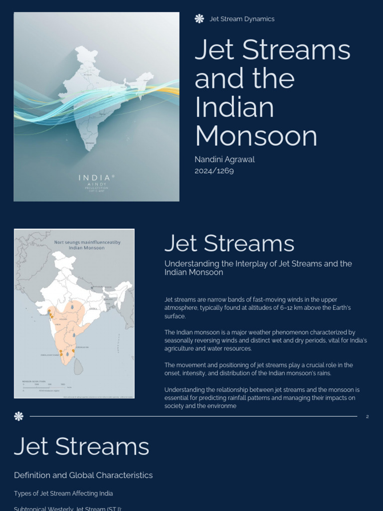 Jet Streams' Role in Indian Monsoon | PDF | Monsoon | Jet Stream