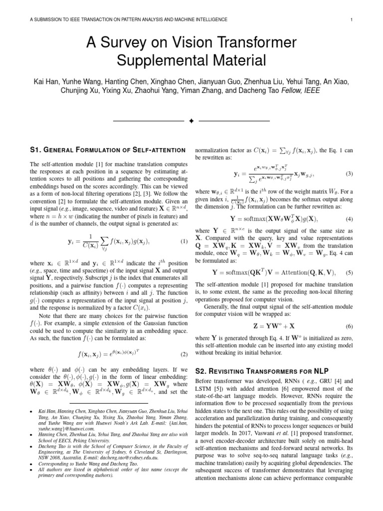 A Survey On Vision Transformer | PDF | Machine Learning | Computational ...