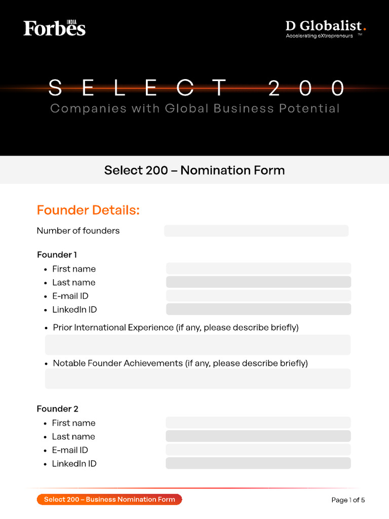 Nomination Form S200 | PDF | Business Economics | Business