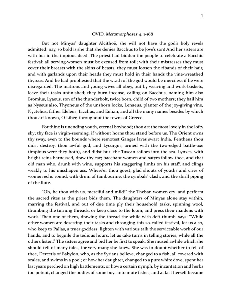 Pyramus Thisbe | PDF | Dionysus