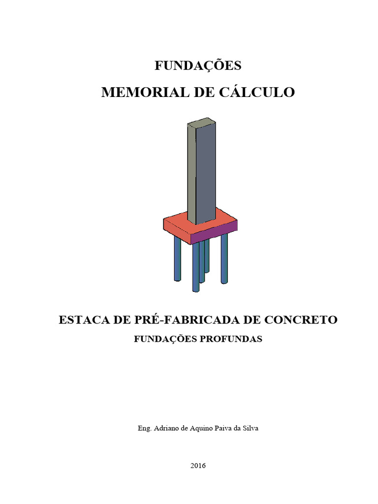 385398885 Memorial de Calculo Fundacoes Estaca Pre Fabricada | PDF | Microsoft Excel