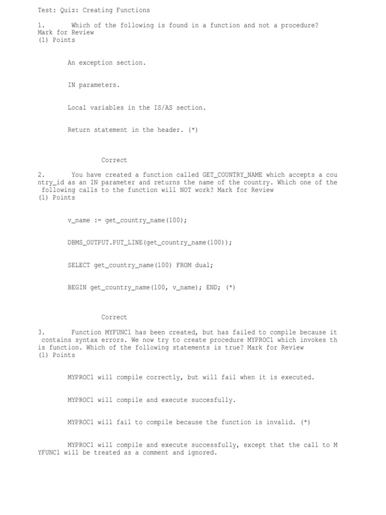 Creating Functions Pdf Subroutine Parameter Computer Programming 5070