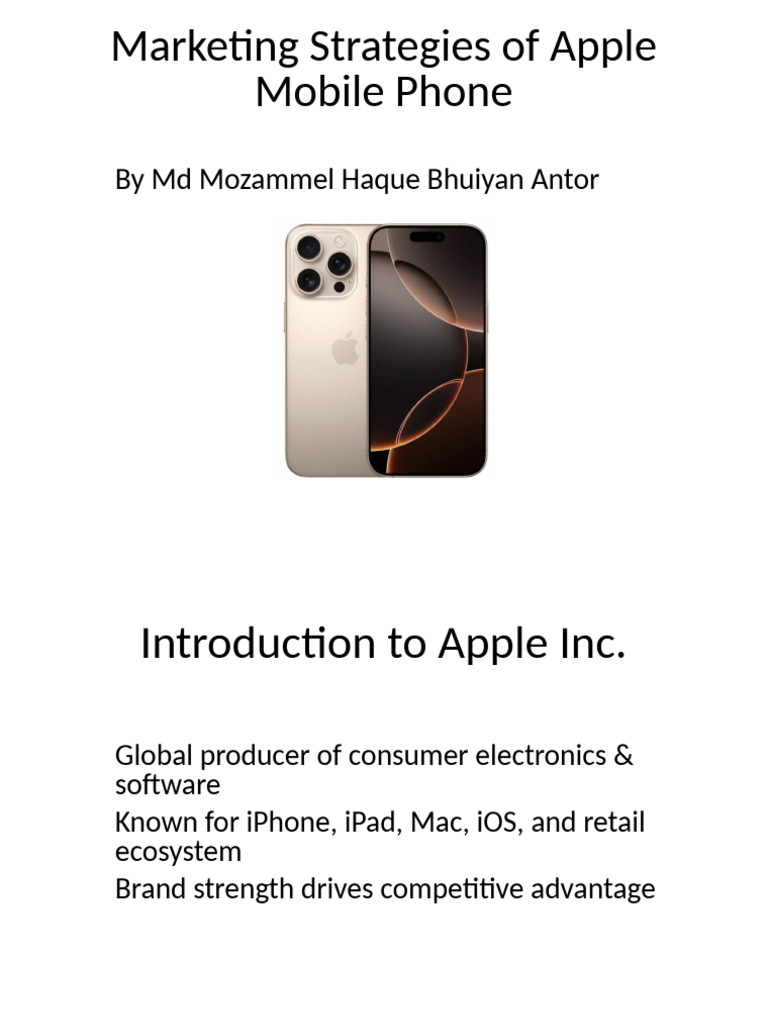 Apple Marketing Strategy Presentation | PDF | Marketing | Brand