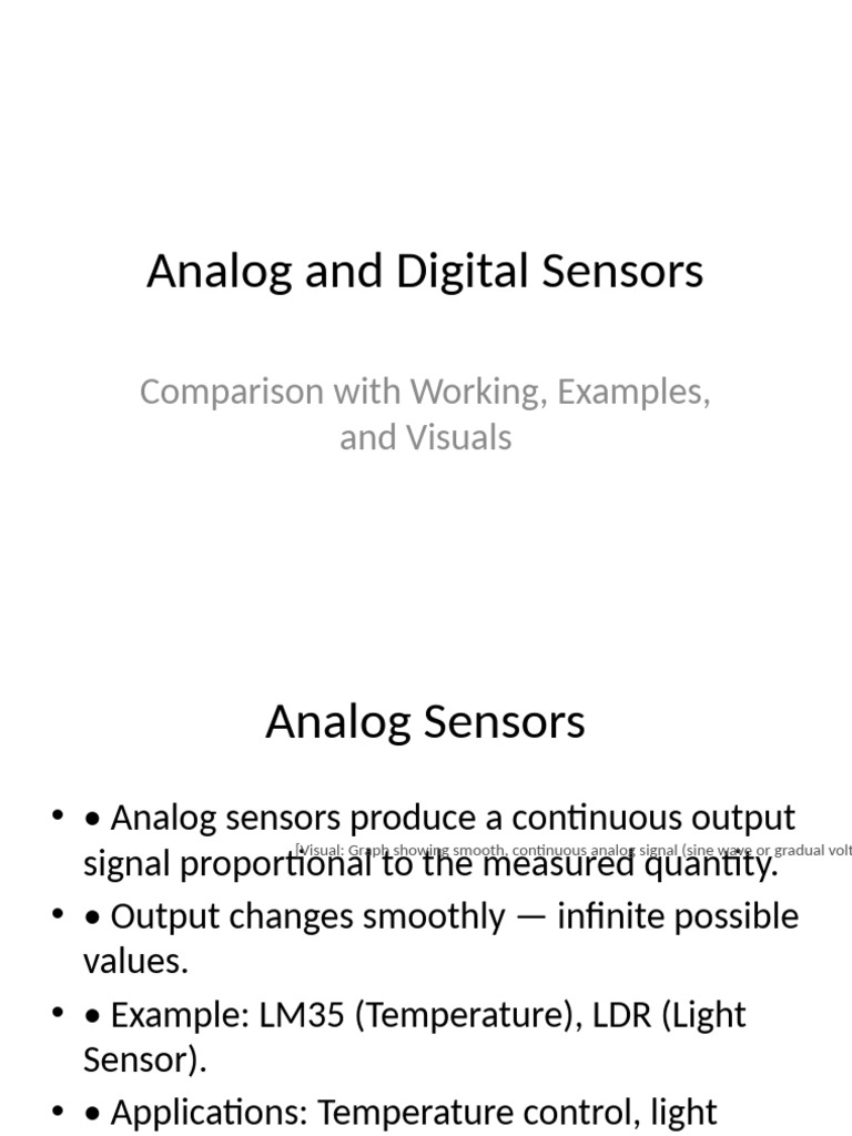 Analog Vs Digital Sensors | PDF
