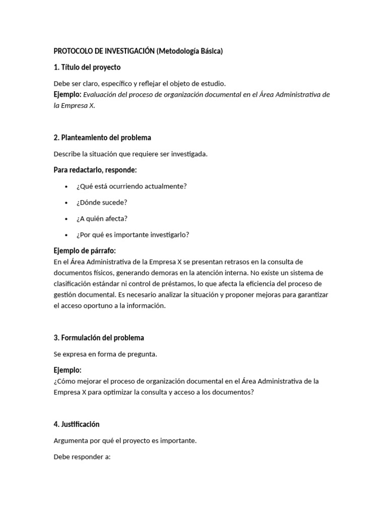 Protocolo de Investigación Basico | PDF | Business | Gestión de registros