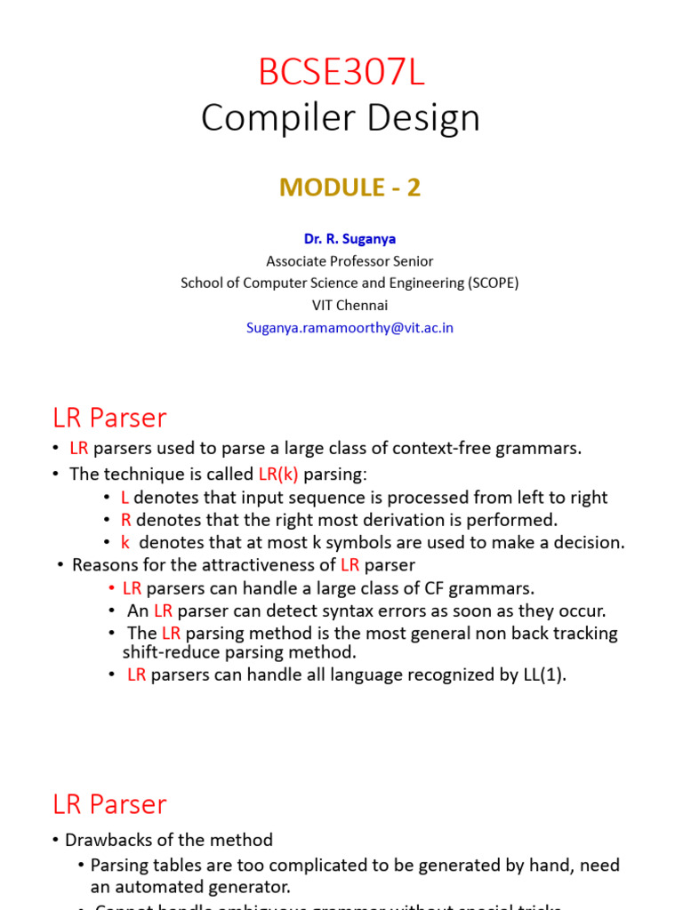 Module 2 -SLR Parsing | PDF | Parsing | Computer Programming