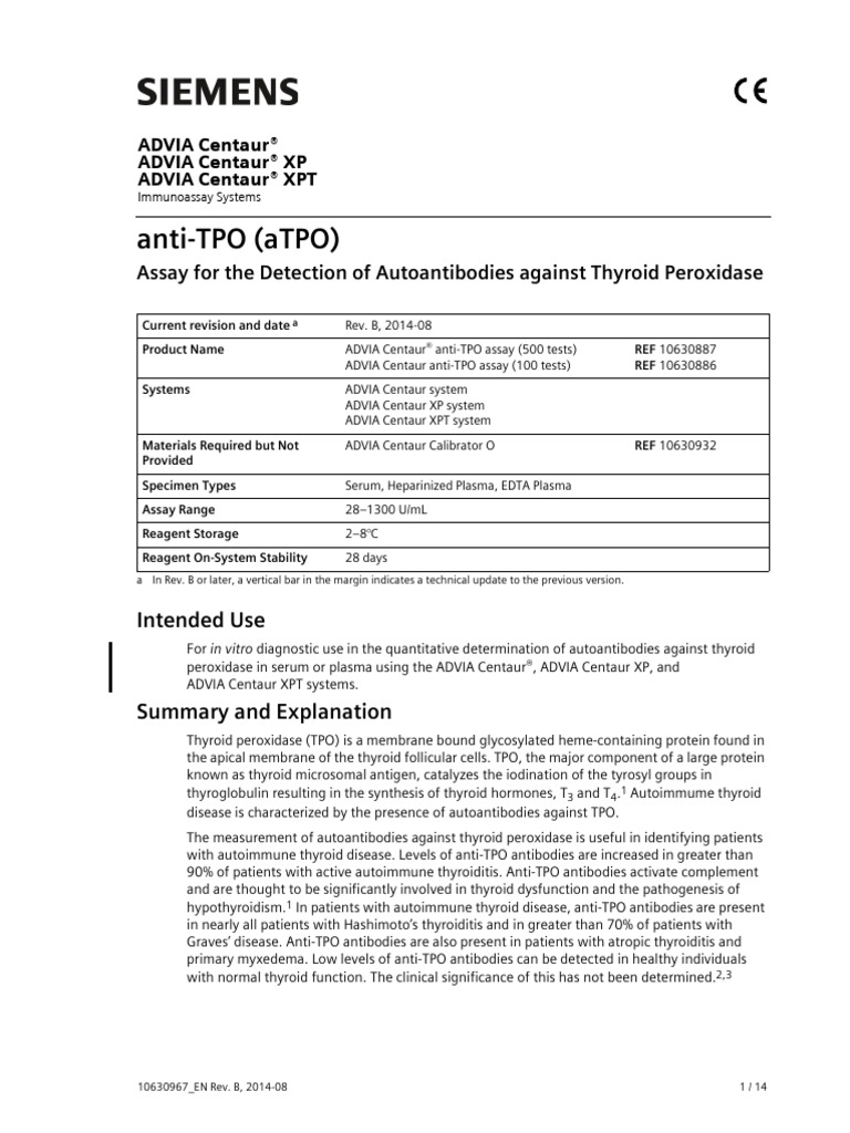 aTPO | PDF | Thyroid | Thyroid Disease