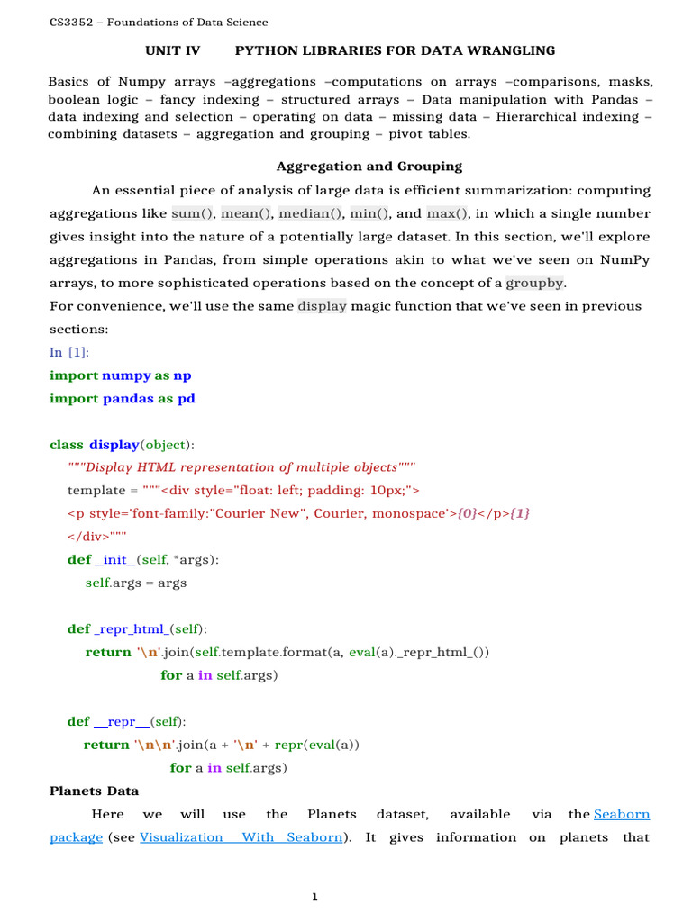 L38 - Aggregation and Grouping | PDF | Computer Programming