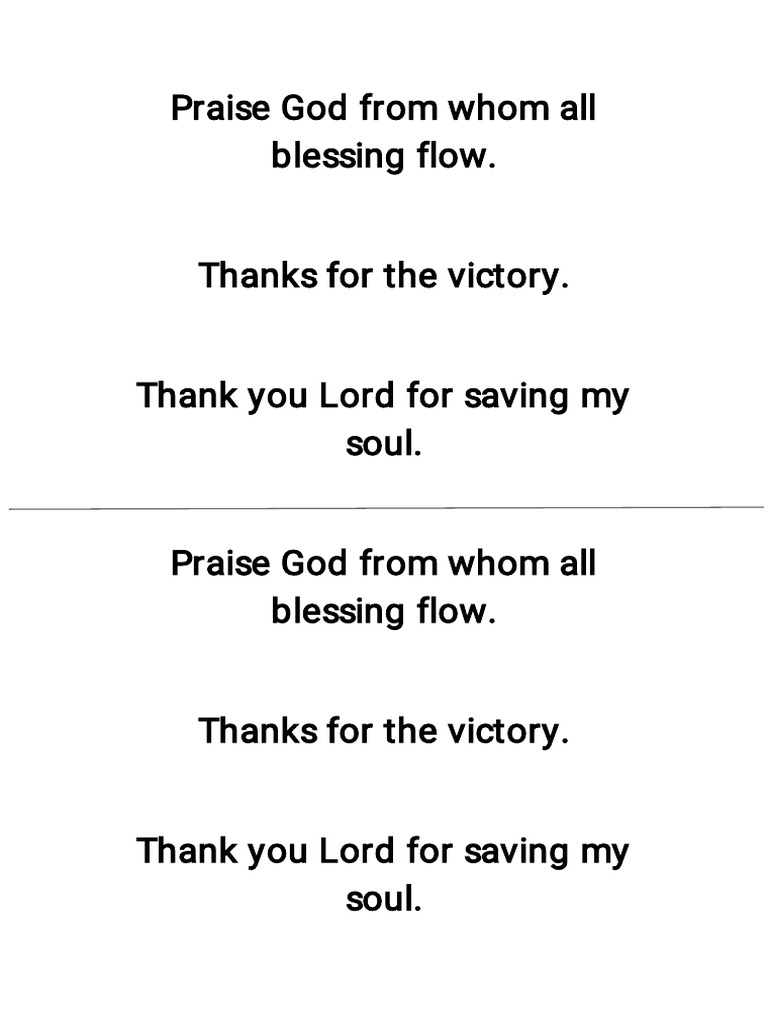 Praise God From | PDF