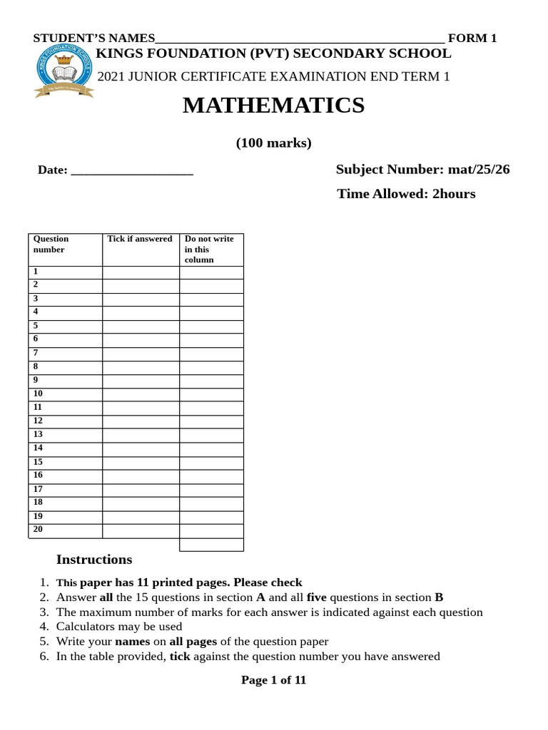 Mat f2 2025 | PDF | Celsius | Mathematics