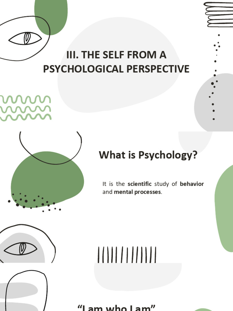 III. The Self From A Psychological Perspective | PDF | Self Efficacy ...