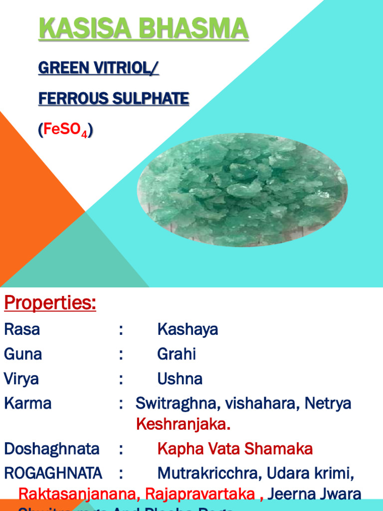 Kasis Bhasma: Uses and Benefits in Ayurveda | PDF