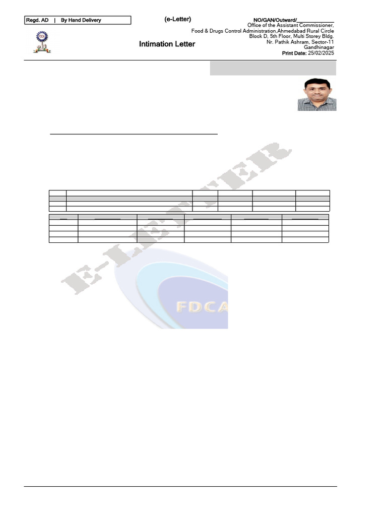 Intimation Letter | PDF