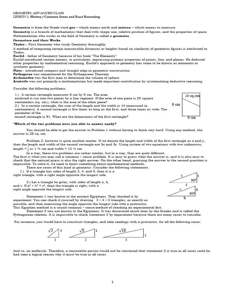 Thales: The First Geometer | PDF | Geometry | Euclid
